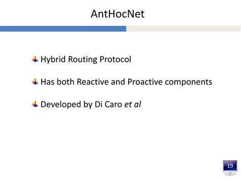 Anthocnet Routing Algorithm Ppt