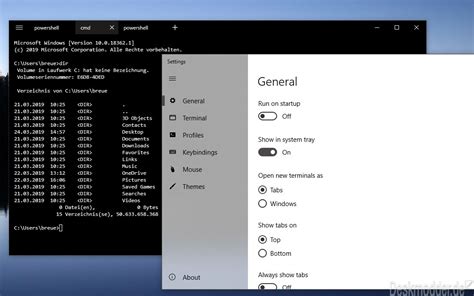 Fluent Terminal PowerShell CMD WSL Oder Andere Shells Mit Tabs Und