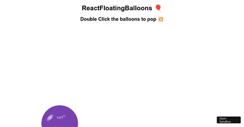 React Floating Balloons Basic Example Forked Codesandbox