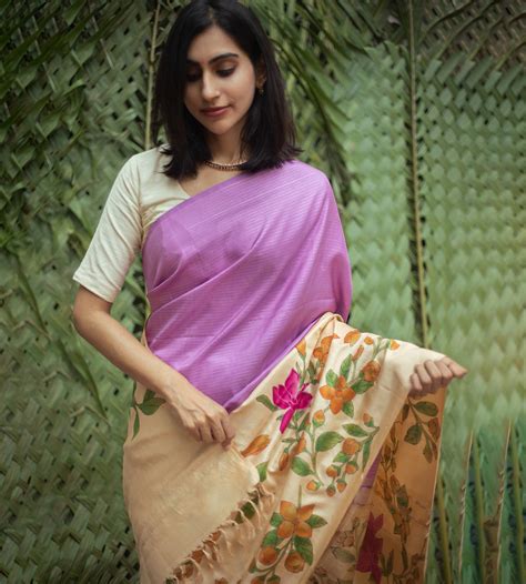 Lavender Kanchipuram Silk Saree