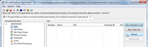Jobscheduler Tutorial 5 The Yade Jitl Job Configuring And Running