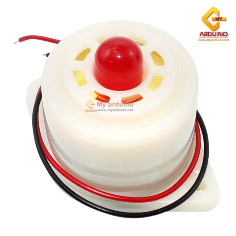ออดไฟฟ้าสัญญาณเตือนภัย พร้อมไฟสถานะ 12vdc Buzzer Flash Alarm High
