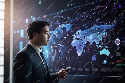 premium photo a businessman harnessing ai big data digital neural