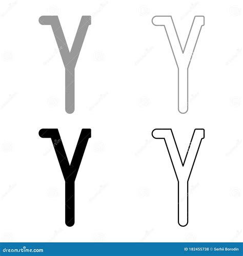 Símbolo De Gamma Griega Letra Pequeña Letra Minúscula Icono De Fuente