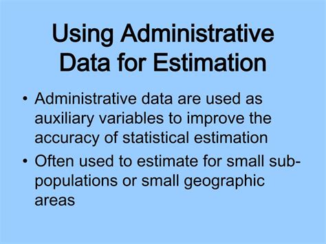 Ppt The Use Of Administrative Sources For Statistical Purposes