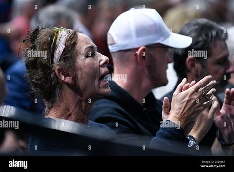 Holger Runes Mother Aneke Rune During The Final Of The Rolex Paris