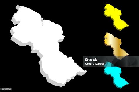 가이아나의 3d 지도 0명에 대한 스톡 벡터 아트 및 기타 이미지 0명 3차원 형태 가이아나 Istock