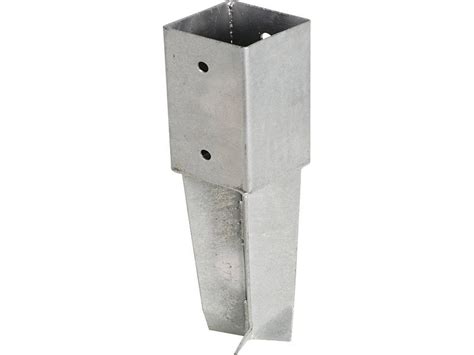 Support À Sceller Acier Galvanisé Gris H35 Cm X Section 90 X 90 Mm