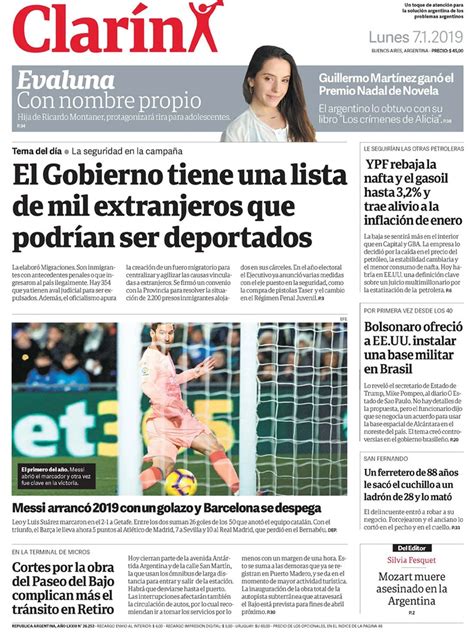 Clarin Argentina 07 De Enero De 2019 Infobae