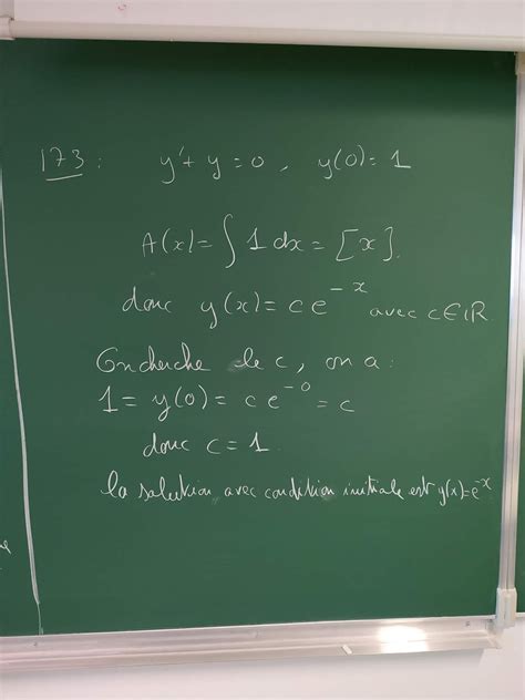 La Math à Outils Equation Différentielle Linéaire Dordre 1 Partie 1