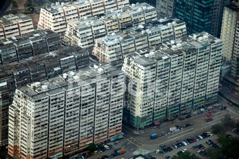 홍콩 구 룡 면 조감도에 오래 된 건물 스톡 사진 로열티 프리 이미지 Freeimages