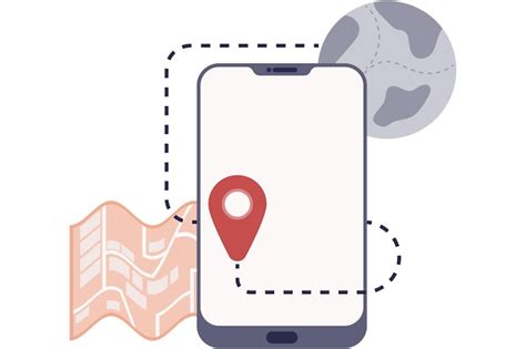 Premium Vector Realtime Direction Application On Smartphone Devices