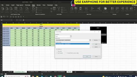 Ms Excel Consolidation Static Dynamic Ms Excel Tutorials For Beginners Bsss Learning