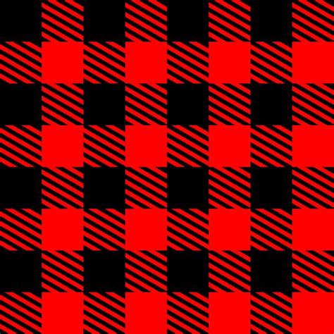 Black And Red Checkered Pattern