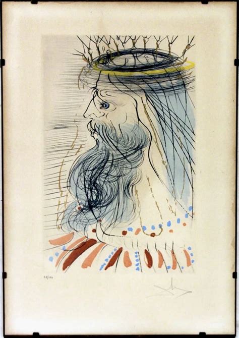 King Solomon colour etching by Salvador Dalí 1960s intOndo