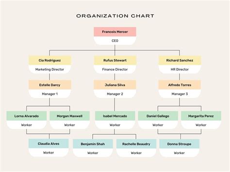 Organizational Structure Chart Template