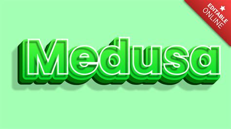 Medusa Green 3d Text Effect Generator