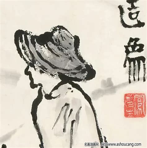吕凤子作品 牧牛图 高清大图下载 名画油画网