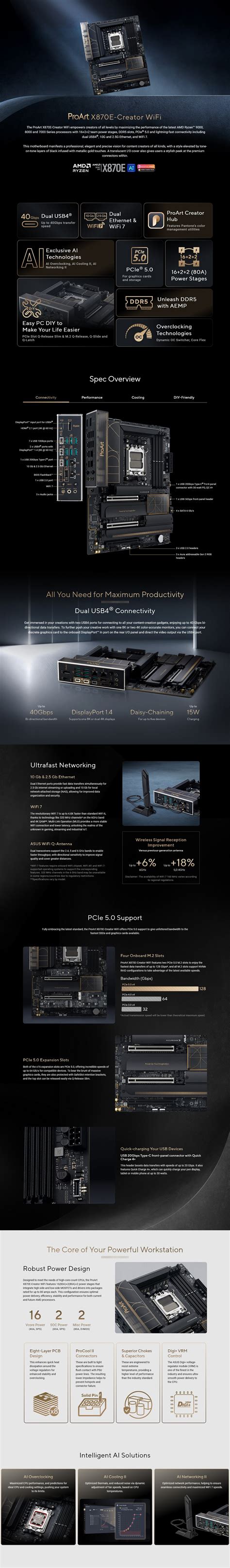 Asus Proart X E Creator Wifi Am Atx Motherboard Proart X E Creator Wifi Mwave