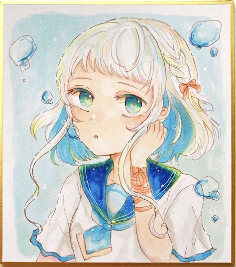 オリジナル創作手描きイラスト くらげの女の子 Neriameami Booth