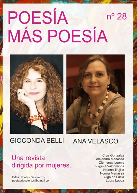 28 Poesía Más Poesía Gioconda Belli Y Ana Velasco Revista Poesía