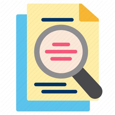 Search File Analyze Inspection Define Overview Document Icon