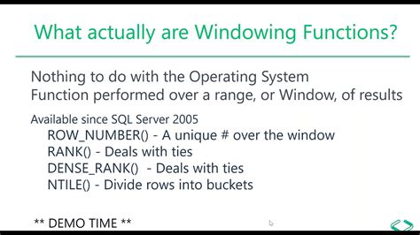 The Function of Windowing Functions - YouTube