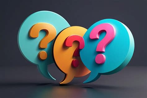 3d speech bubbles question mark icon sign or ask FAQ and QA answer solution information ...