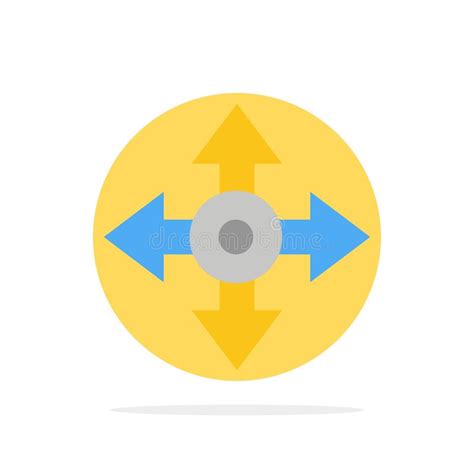 Arrow Map Location Navigation Abstract Circle Background Flat Color
