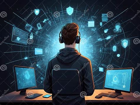 Protecting Data Privacy In Digital World Stock Illustration Illustration Of Code Antivirus