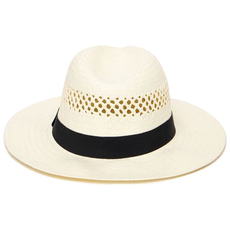 Mens Woven Paper Fedora With Vented Crown And Stretch Band San Diego
