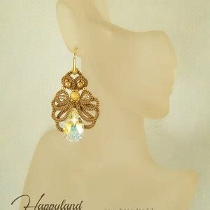 Capodanno Earrings Needle Tatting Kit And Tutorial Step By Step Etsy