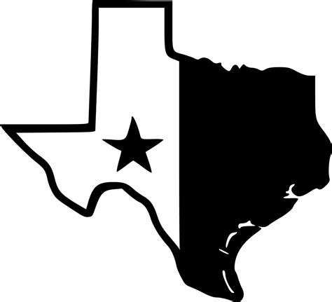 Texas Black And White Isolated Icon Vector Illustration 24162009