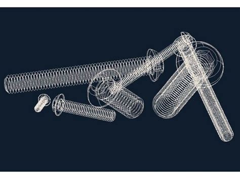 Screws Bolts Din 7380 3d Dwg
