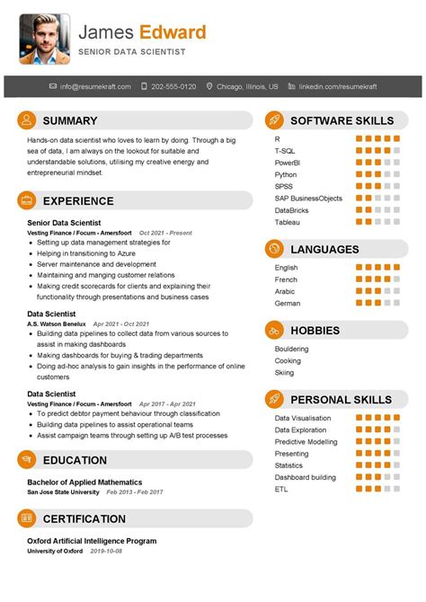 Senior Data Scientist CV Example In 2024 ResumeKraft