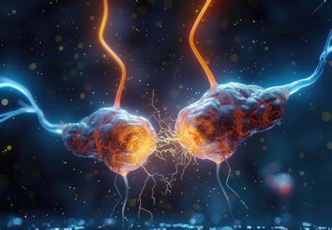 Neural Connection Nerve Synapse Intricate Junction Where Nerve Cells