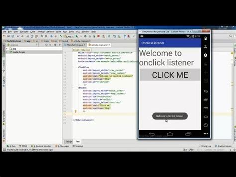 How To Set Onclick Listener In Android Studio YouTube