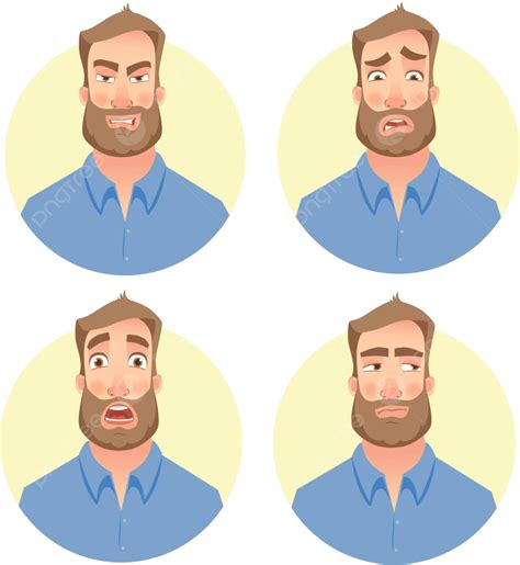 Evil Face Of Man Set Human Evil Shout Vector Human Evil Shout Png