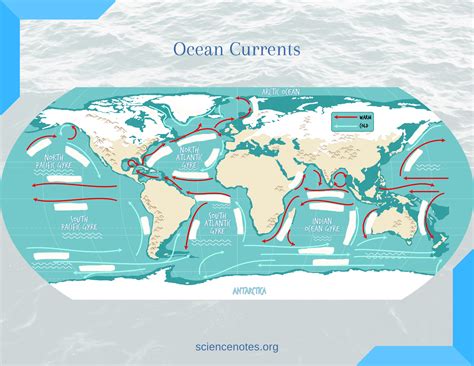 Ocean Currents Map Printable