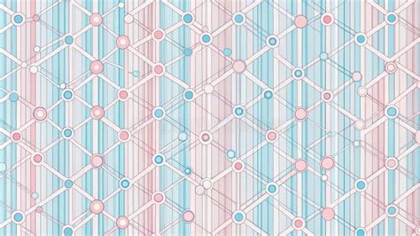 Abstract Geometric Network Pattern With Interconnected Nodes And Lines In Pastel Hues