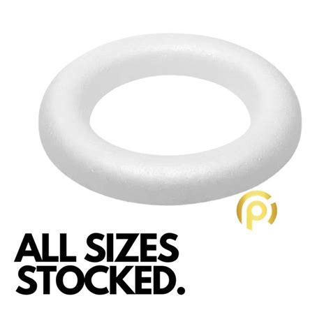 Polystyrene Flat Backed Festive Ring Wreath Garland Christmas Art Craft