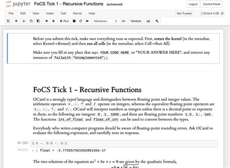 Department Of Computer Science And Technology Course Pages 202425 Ocaml Practical Classes