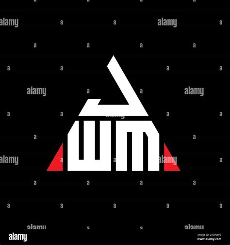 Jwm Triangle Letter Logo Design With Triangle Shape Jwm Triangle Logo