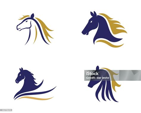 馬向量圖示插圖設計向量圖形及更多乘圖片 乘 優美 剪裁圖 Istock