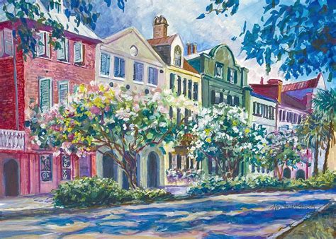 Charlestons Rainbow Row By Alice Grimsley Rainbow Row Charleston
