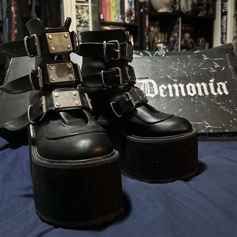 Demonia Swing 105 Black Boots In Near Perfect Depop