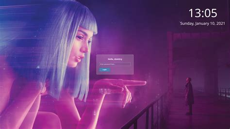 Sddm Blade Runner Theme A Qml Repository From Funnydman Funnydman