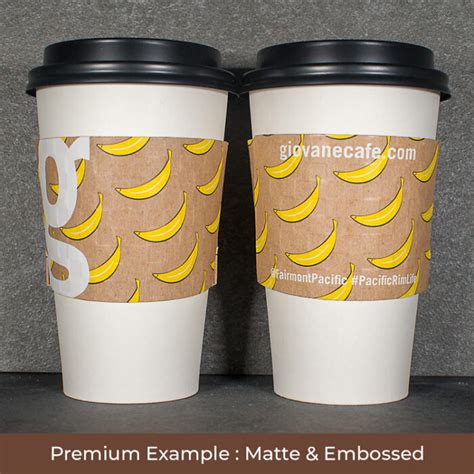 Premium Full Colour Coffee Sleeves HotShot Coffee Sleeves Custom