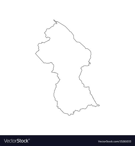Guyana Map Silhouette Royalty Free Vector Image