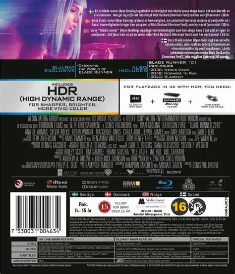 Blade Runner 2049 4k Ultra Hd Blu Ray 4k Ultra Hd Cdon